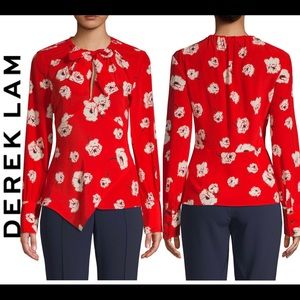 10 Crosby Derek Lam | Tops | Derek Lam Crosby Floral Silk Top | Poshmark